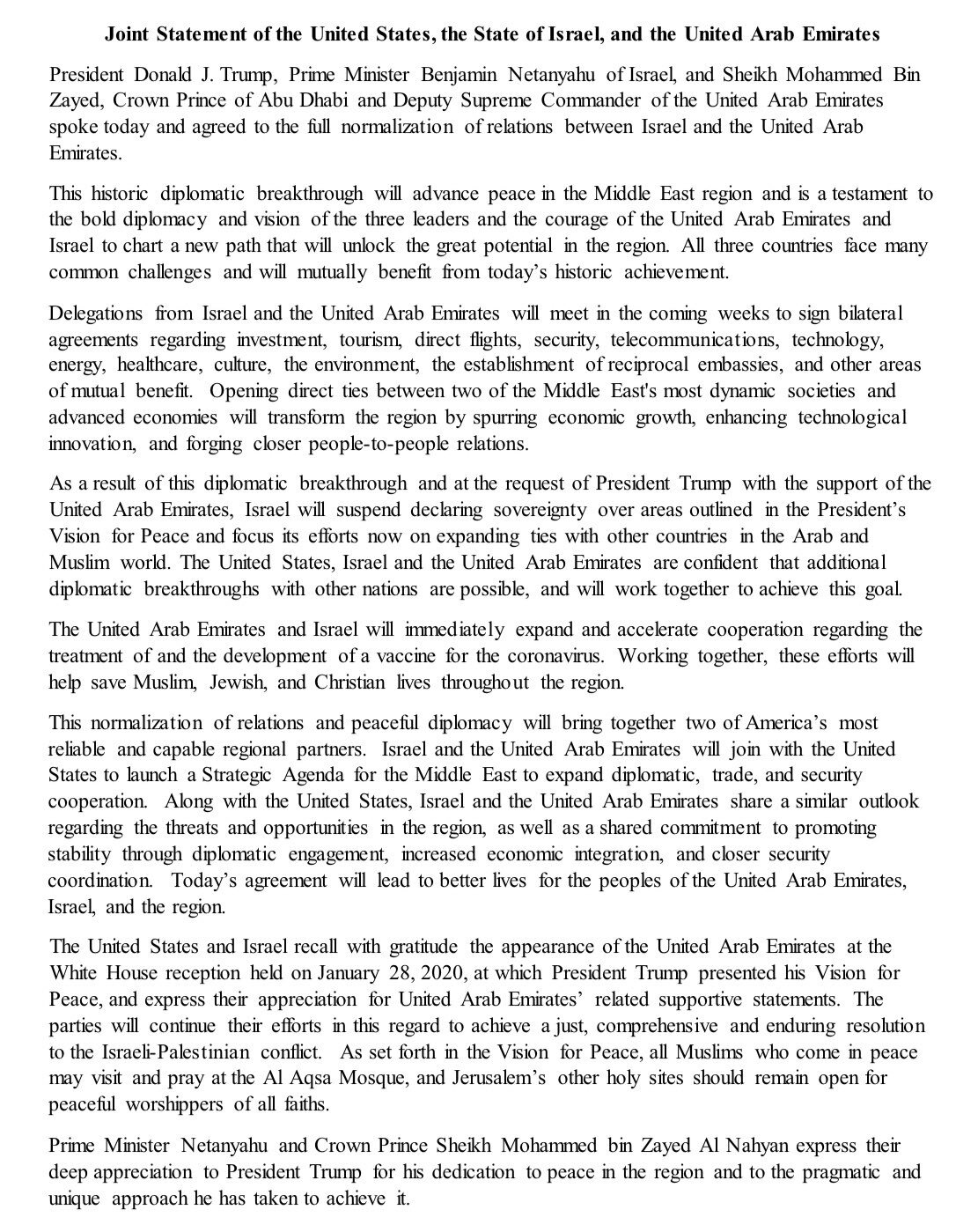 UAE formalizes relations with Israel, after years of discreet contacts ...